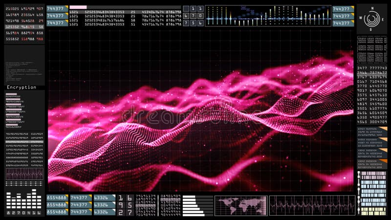 Technology Futuristic User Interface Head Up Display and Particle Flow ...