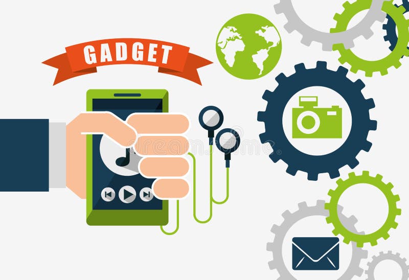 Technology gadget design stock vector. Illustration of entertainment ...