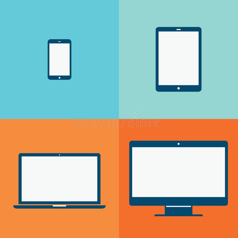 Technology Gadgets. Vector Illustration Decorative Design Stock Vector ...