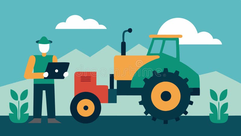 Technology Gap a Large Hightech Corporate Tractor Working Efficiently ...