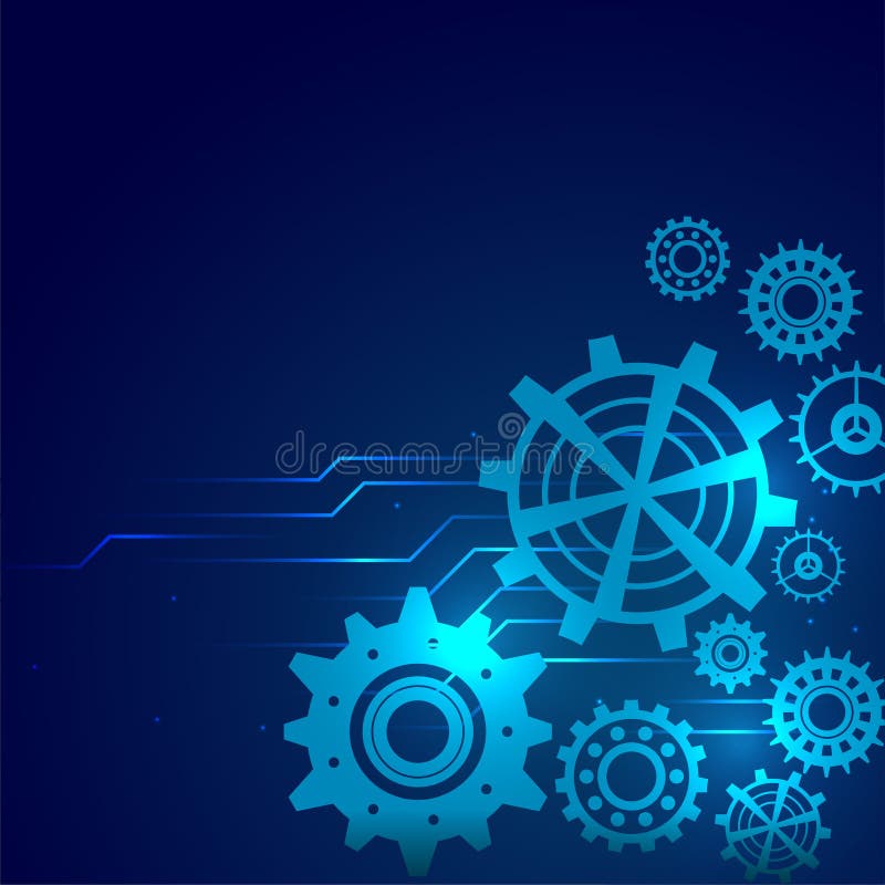 Technology Gear Wheel Motion Background with Text Space Stock ...