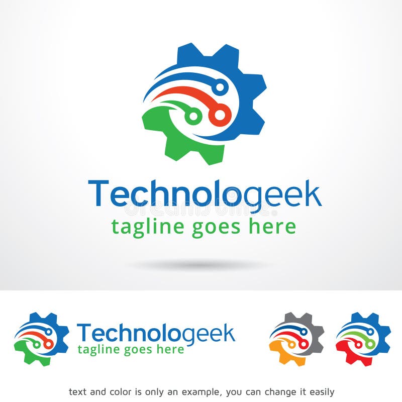Technology Geek Logo Template Design Vector Stock Vector - Illustration ...