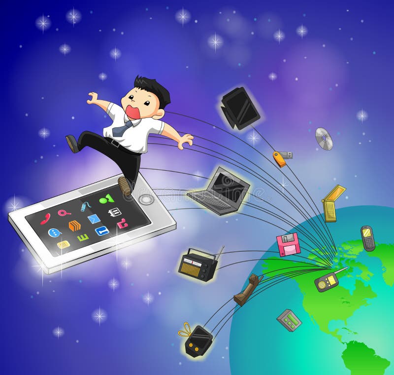 It Technology Generations is Moving To Fast (vecto Stock Vector ...