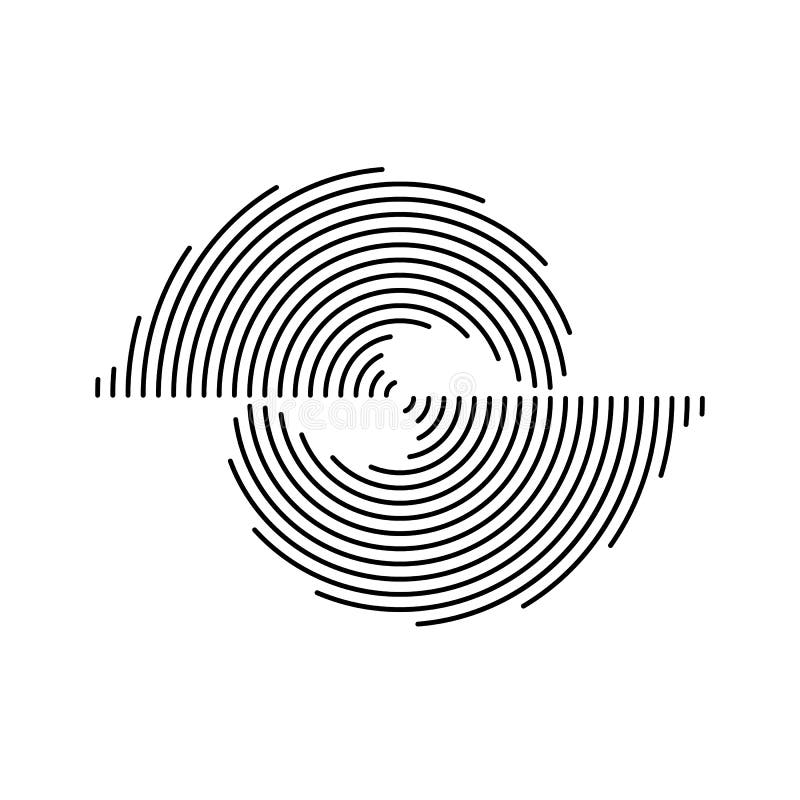 Technology Geometric Circle Logo. Lines in Circle Form. Vector ...
