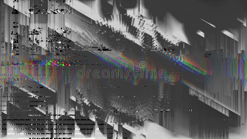 Technology Glitch Background. Computer Screen Error Stock Illustration ...