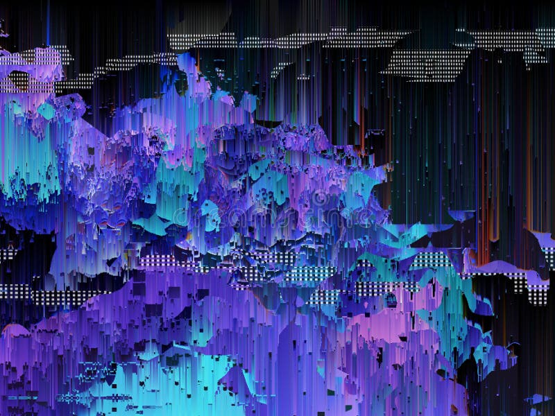 Technology Glitch Background. Computer Screen Error Stock Illustration ...