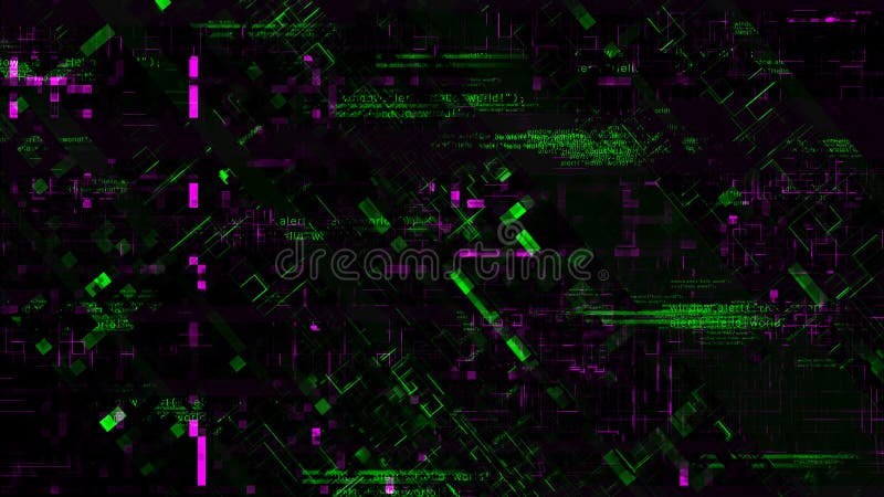 Technology Glitch Color Background with Grid Head on Blue. AI ...