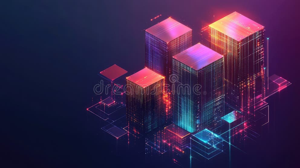 Technology Glitching Hologram Stock Illustration - Illustration of ...
