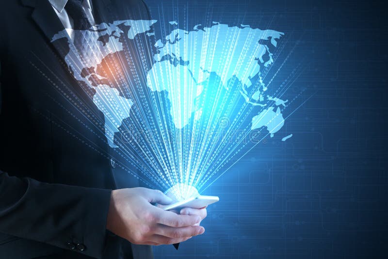 Technology and Global Business Stock Photo - Image of cellphone, future ...