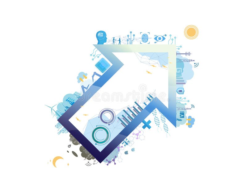 Technology Go Up Arrow 01 Vector Illustration Graphic EPS 10 Stock ...