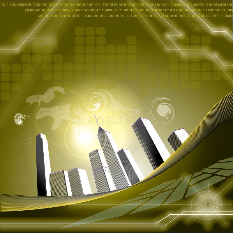 Technology Gold stock illustration. Illustration of ghost - 10239894