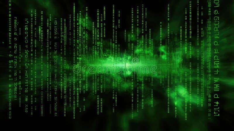 Technology green binary stock illustration. Illustration of technology ...