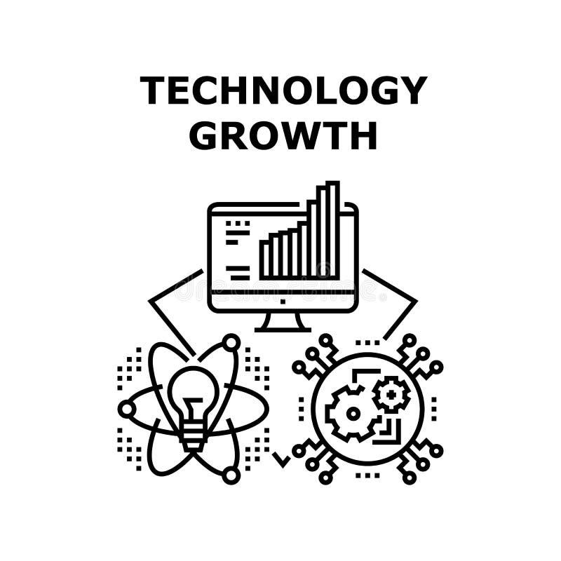 Technology Growth Vector Concept Illustration Stock Vector ...