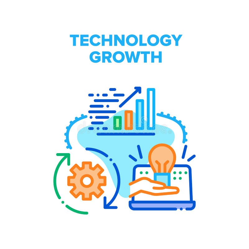 Technology Growth Vector Concept Illustration Stock Vector ...