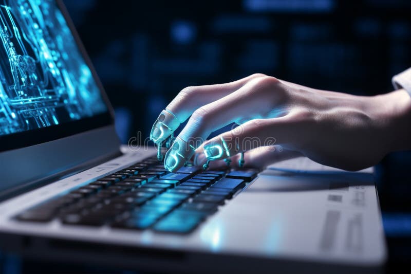 Technology hand robotic stock illustration. Illustration of machine ...