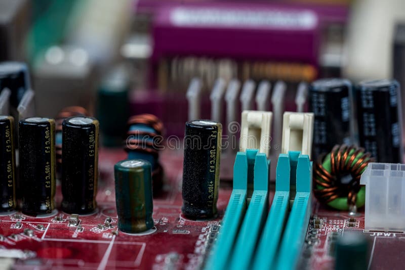 Technology Hardware Electronic Chip Circuit Board Close Up Stock Photo ...