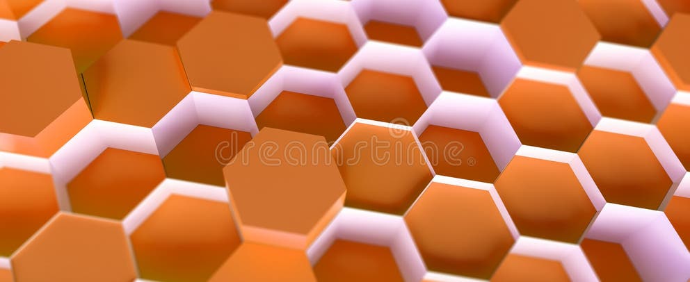 Technology Hexagon Pattern Background Stock Illustration - Illustration ...