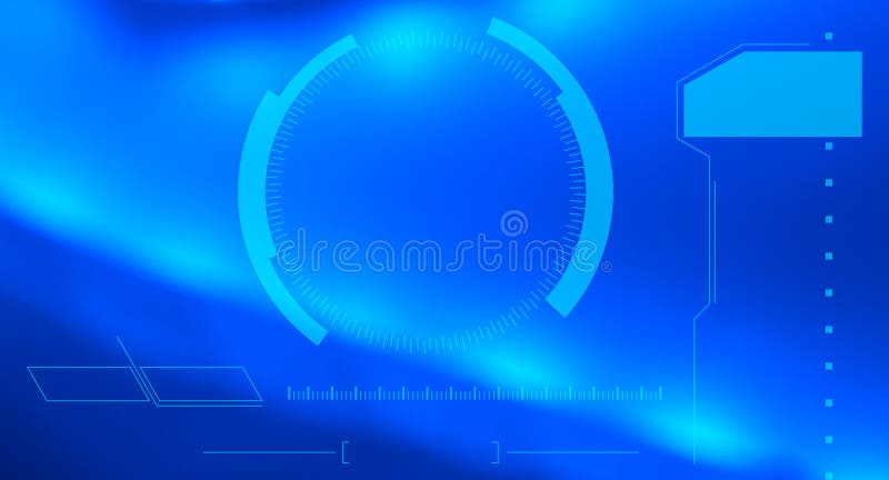 Futuristic Holographic Virtual Monitor Panel Blue Abstract Background ...