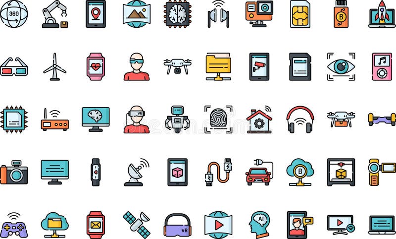 Technology High-Quality Vector Icons Collection with Editable Stroke ...