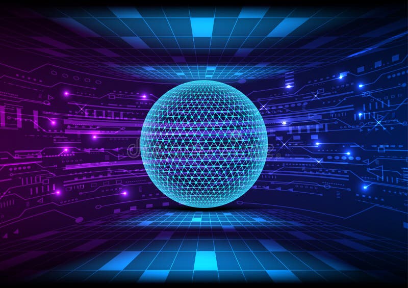 Technology High Tech Globe the Top and Bottom Have a Bright Perspective ...