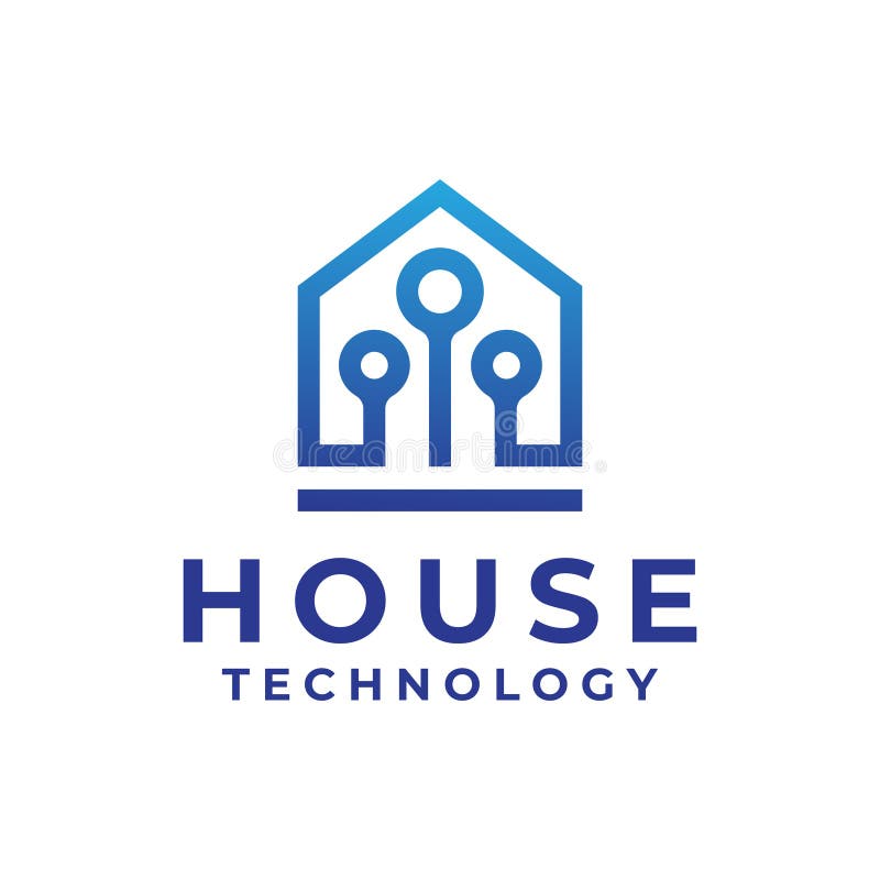Technology House Logo Design Stock Vector - Illustration of agency ...