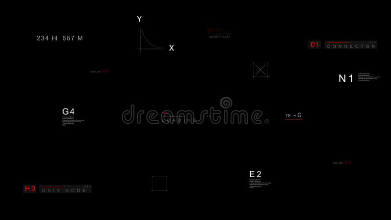 Technology HUD 2D Texture Appearing Animation.Technological HUD ...