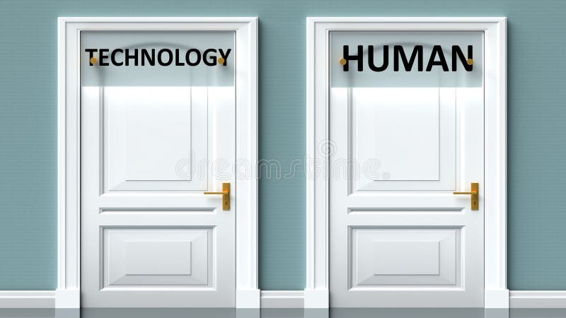 Technology and Human As a Choice - Pictured As Words Technology, Human ...