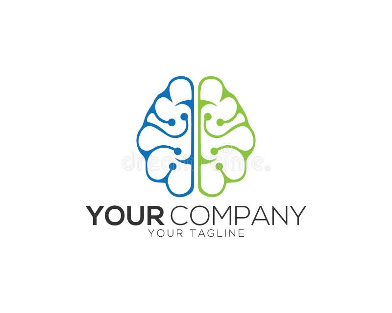 Technology Human Brain Logo Designs Stock Vector - Illustration of idea ...