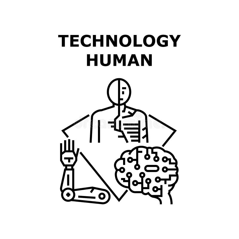 Technology Human Icon Vector Illustration Stock Vector - Illustration ...