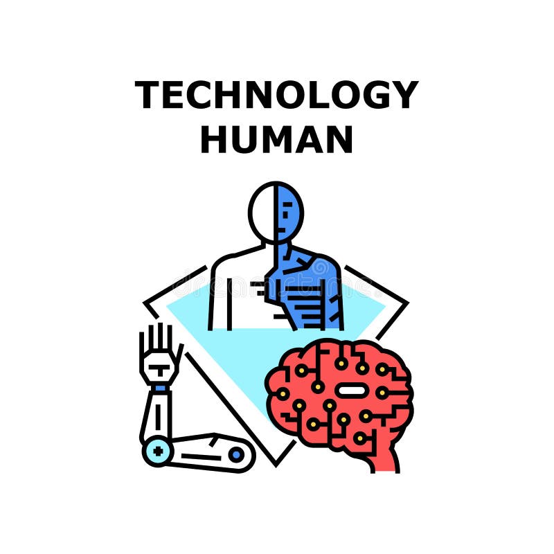 Technology Human Icon Vector Illustration Stock Vector - Illustration ...