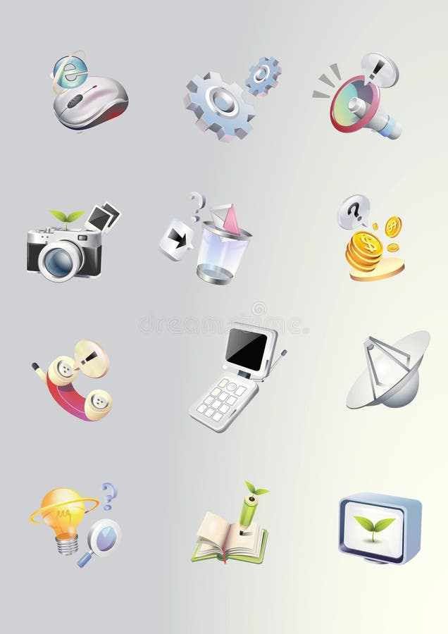 Computer icon stickers stock vector. Illustration of icon - 24642822