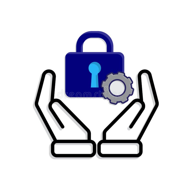Technology Icon. Automatic Security System in Hand Stock Vector ...