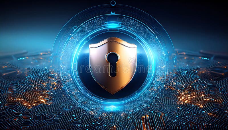 Technology Icon Concept Digital Data Internet Security Online ...