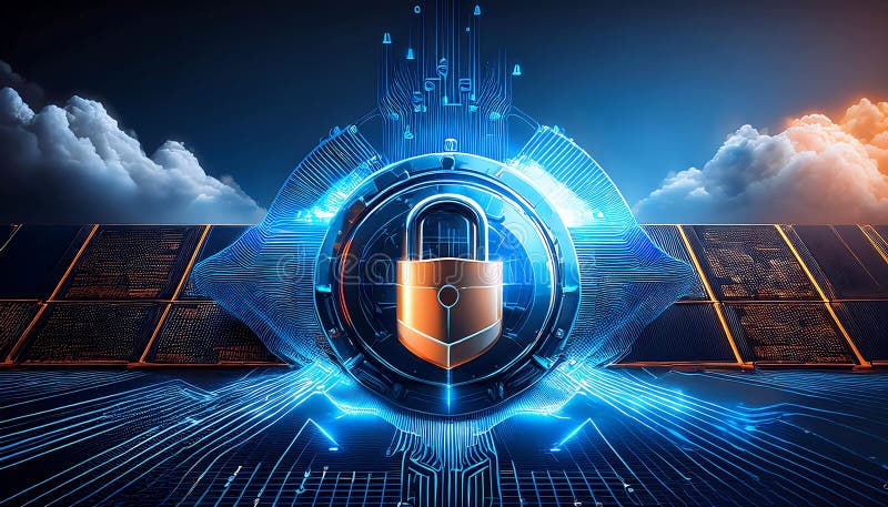 Technology Icon Concept Digital Data Internet Security Online ...