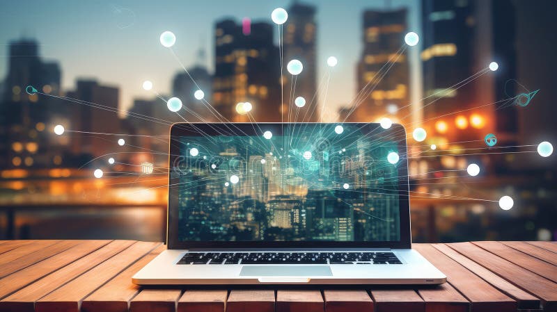 Technology Icon Internet Background Stock Illustration - Illustration ...