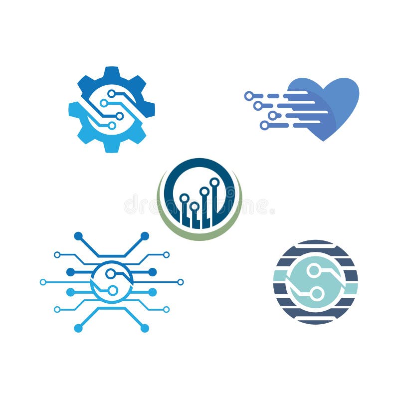 Technology Icon Logo Vector Illustration Stock Vector - Illustration of ...