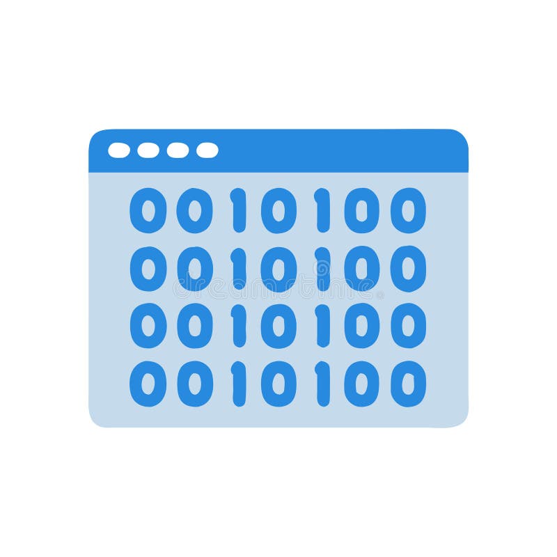 Binary Code Technology Icon Stock Vector - Illustration of internet ...