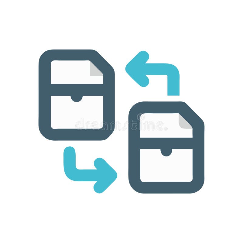 Data Deduplication Technology Icon Stock Vector - Illustration of ...