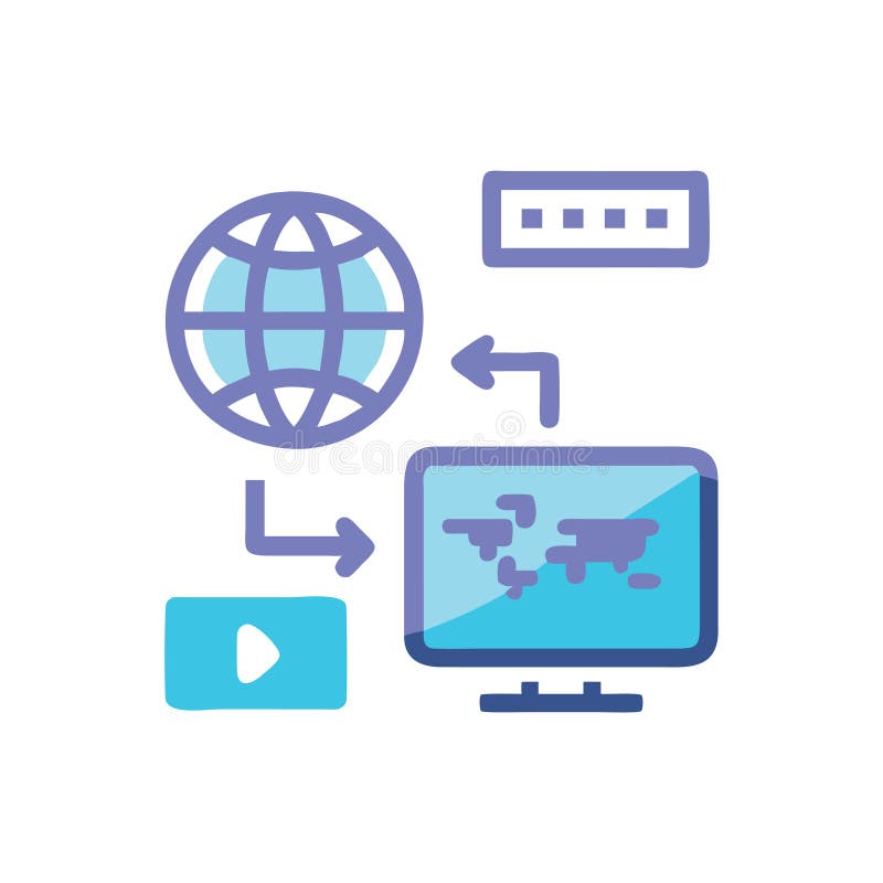 Port Forwarding Technology Icon Stock Illustration - Illustration of ...