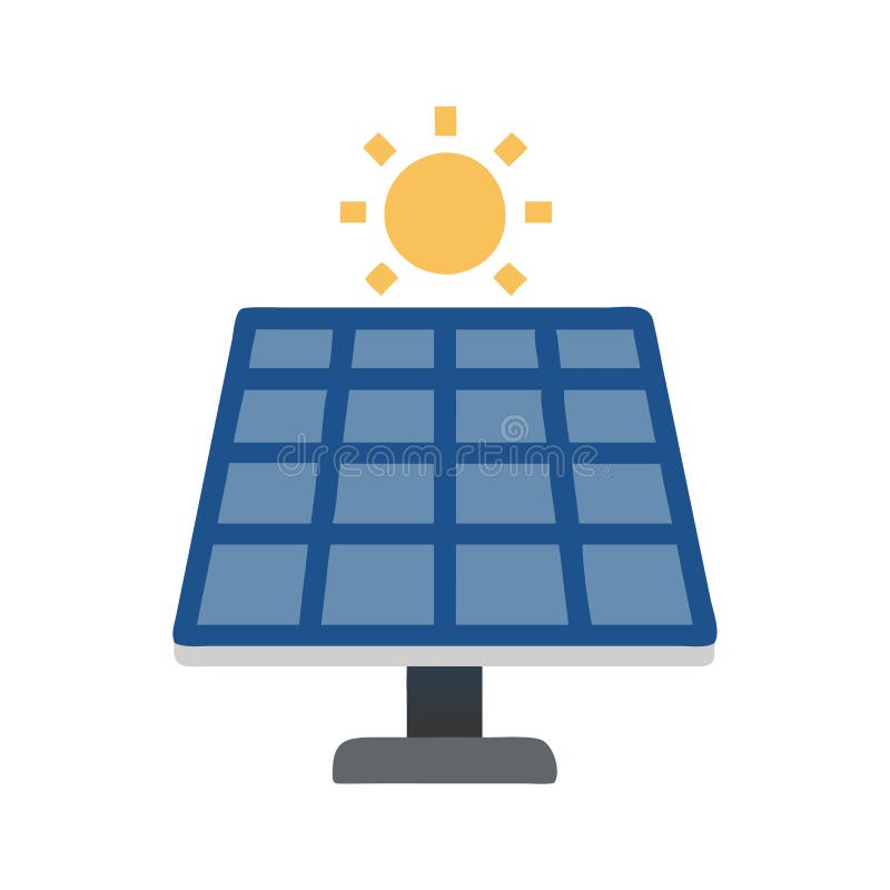 Solar Panel Technology Icon Stock Vector - Illustration of global, copy ...