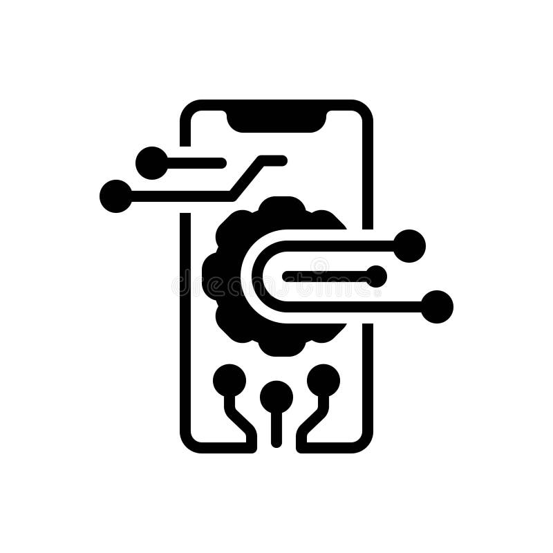 Black Solid Icon for Technology, Networking and Software Stock ...