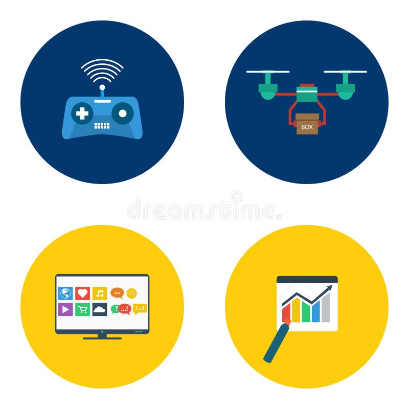 Technology Icons Design stock vector. Illustration of signal - 122251920