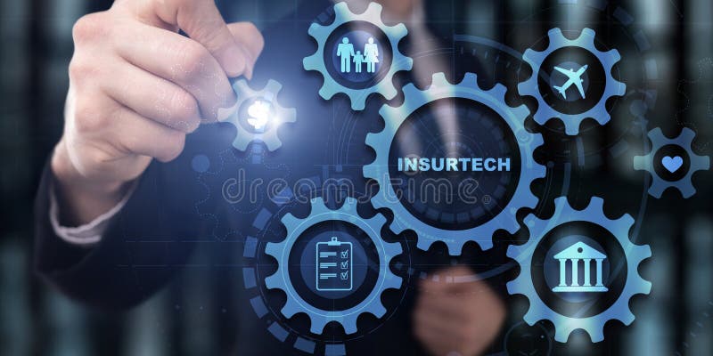 Technology Icons and INSURTECH Inscription, Web Technology Concept 2023 ...