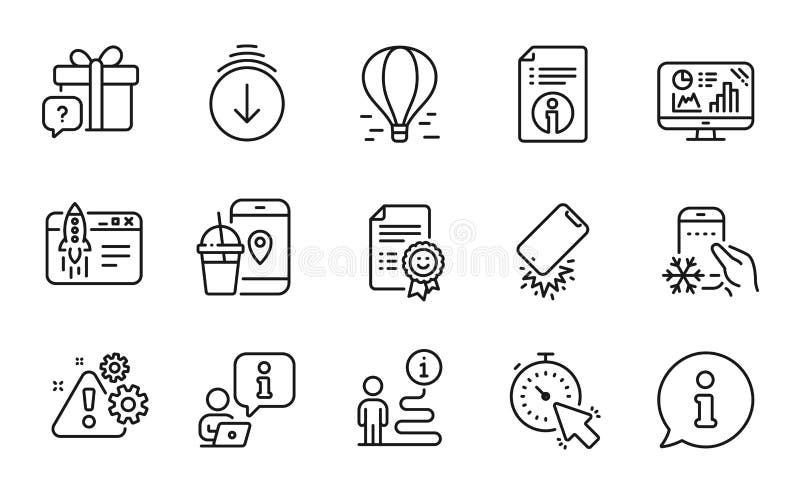 Technology Icons Set. Included Icon As Technical Info, Secret Gift ...