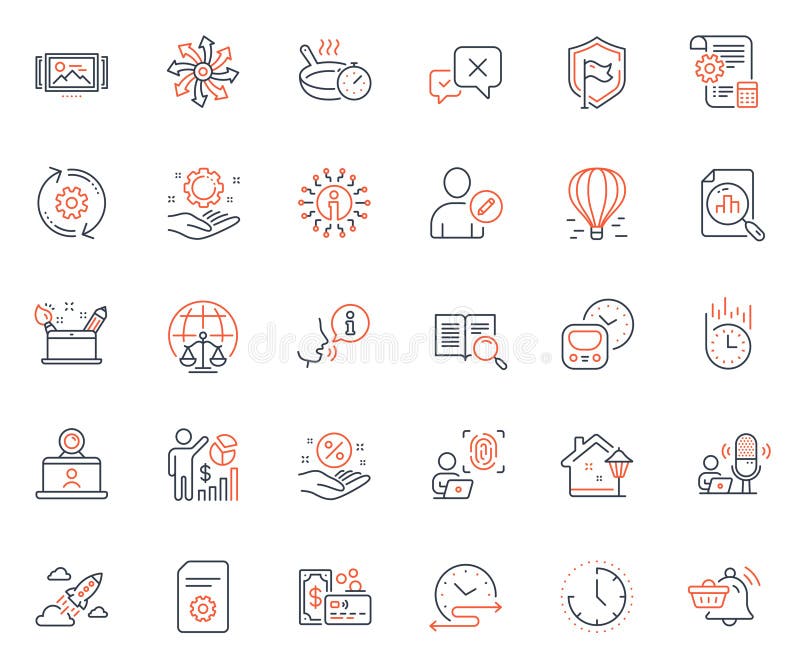 Technology Icons Set. Included Icon As Video Conference, Seo Statistics ...