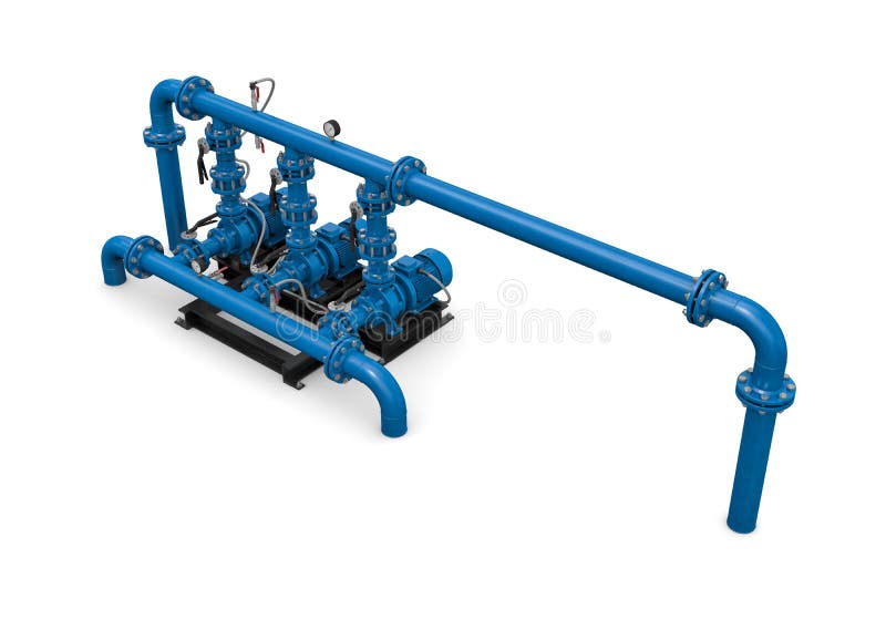 Technology. Illustration Pump Station of Water Stock Image - Image of ...