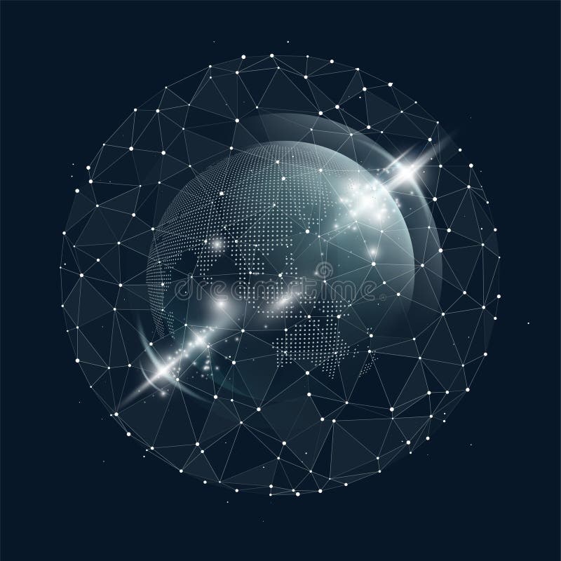 Technology image of globe stock vector. Illustration of graphic - 242081766