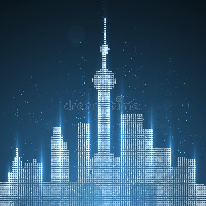 Technology Image of Shanghai Stock Vector - Illustration of building ...