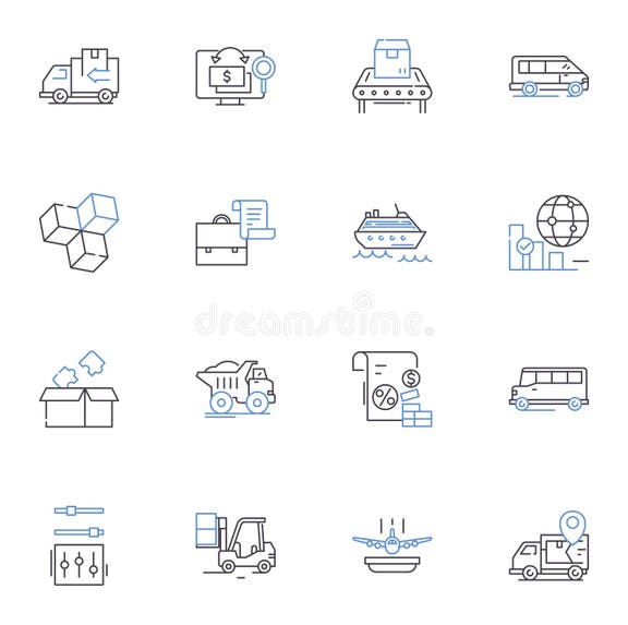 Technology Implementation Line Icons Collection. Automation ...