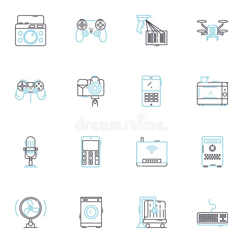 Technology Improvements Linear Icons Set. Advancements, Upgrades ...